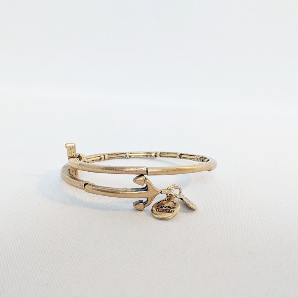 Alex And Ani Gold Cross Anchor Wrap Bracelet - Gem